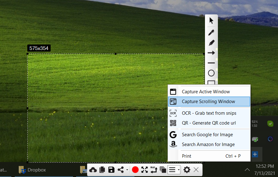 Capture Scrolling Window Free Snipping Tool